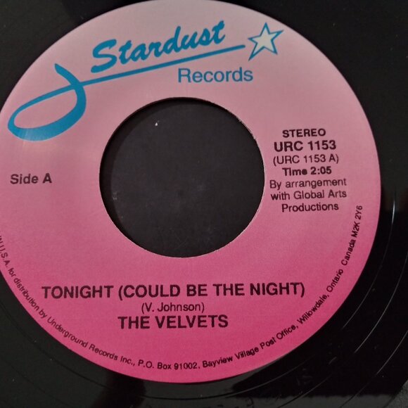 Media | The Velvets Tonight Could Be The Night Nm Reissue Canada 45 ...